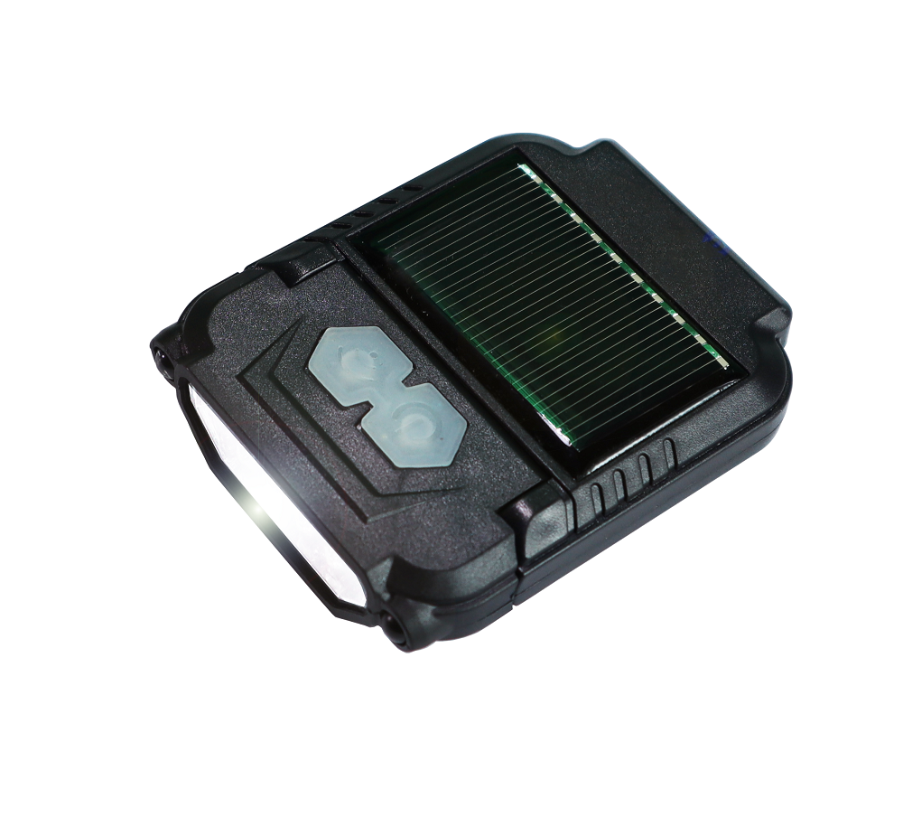 Solar Rechargeable Clip on Cap Light – Point Below